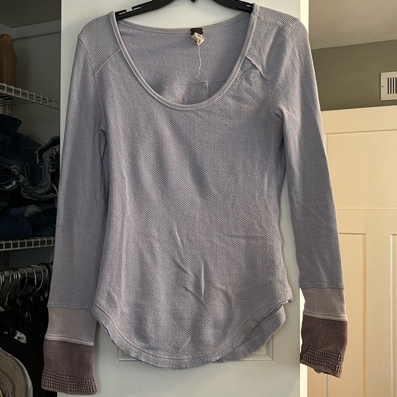 Free People | Tops | Free People Layering Thermal Long Sleeve With ...